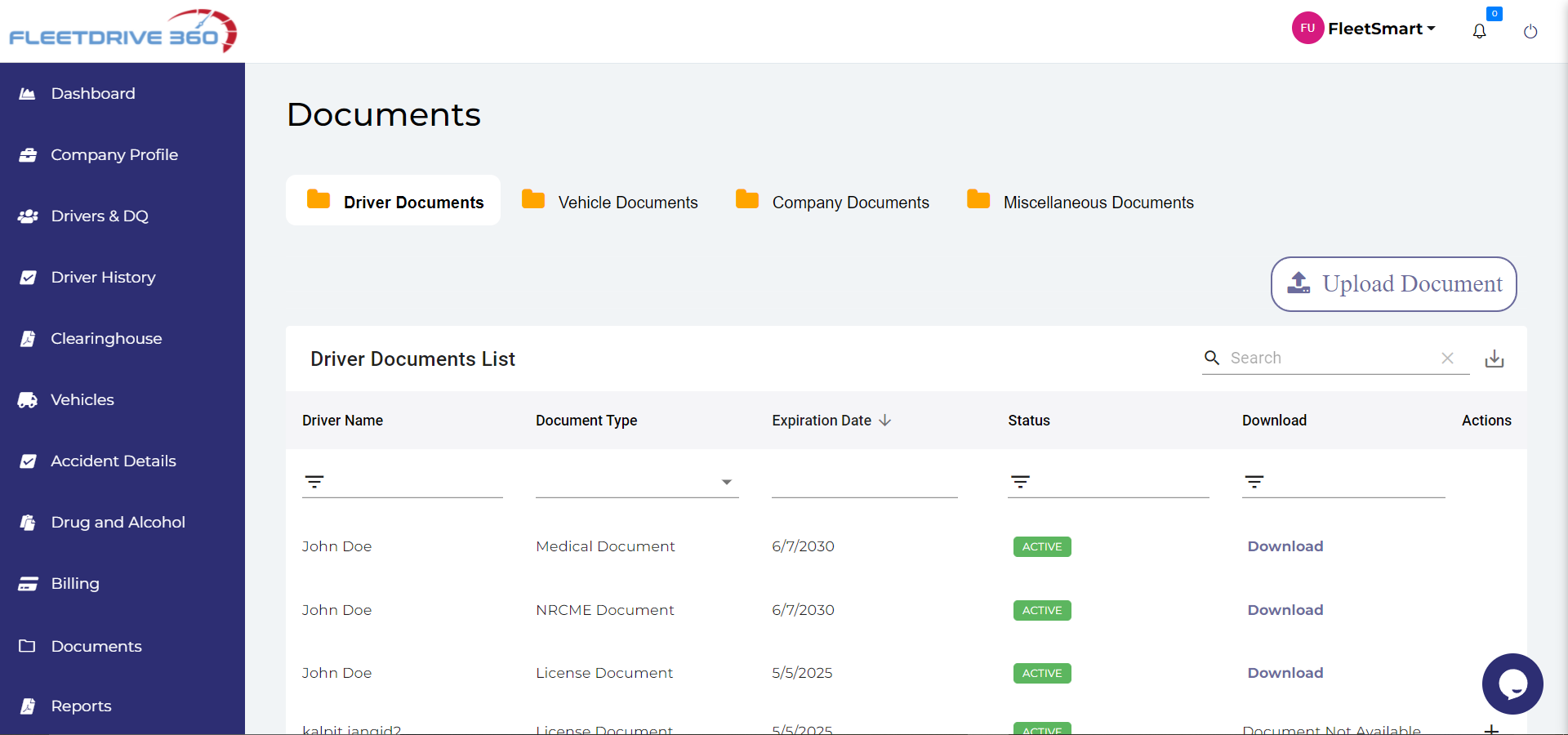 Fleet Compliance Software | FMCSA & DOT Compliance | FleetDrive360